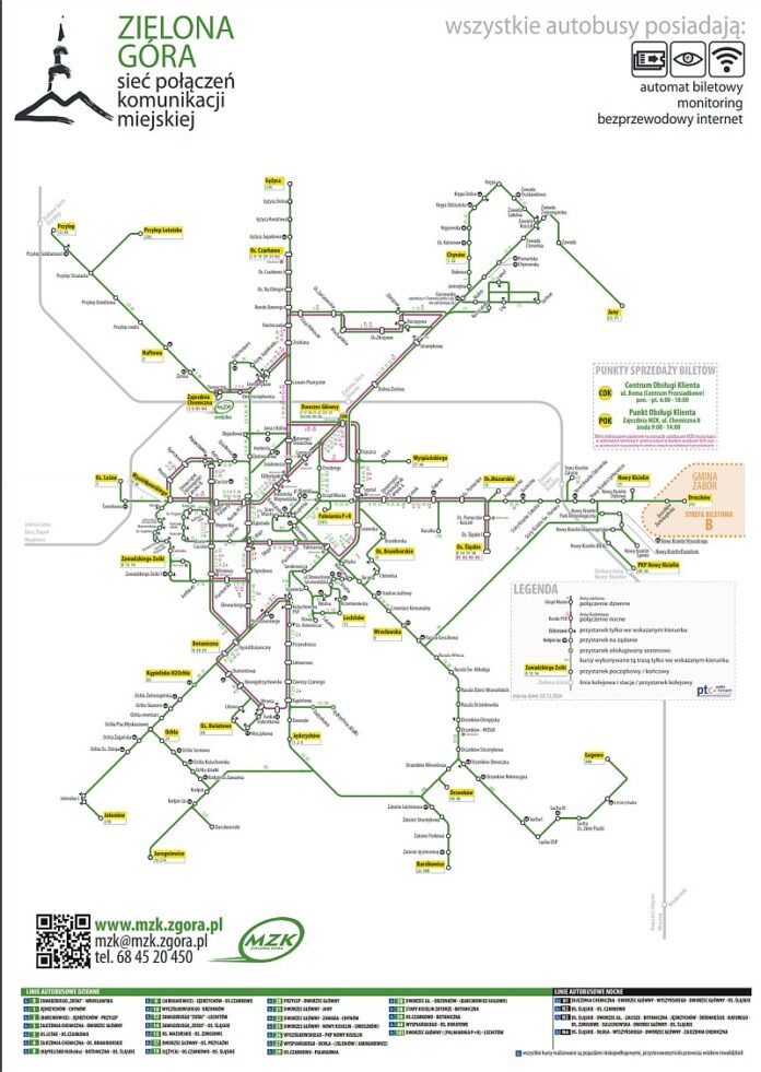 MZK Zielona Góra - Rozkład Jazdy na 2025 rok!